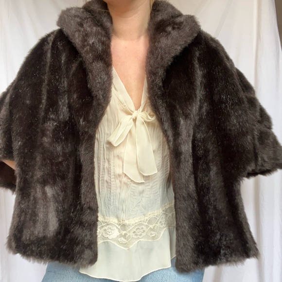 Anthony Richards | Jackets & Coats | Vintage Faux Fur Jacket Faux Fur Capecover Anthony Richards ...